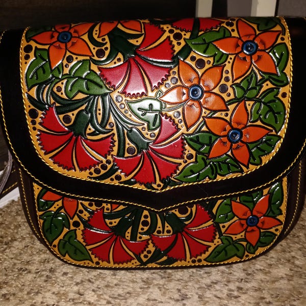 Genuine Leather Bag Made in Spain, Ultra Soft Women’s Handbag, Vintage ...