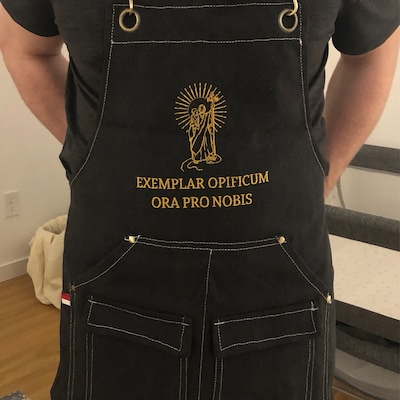Exemplar Opificum Shop Apron, Shop Apron, Catholic Men, Cooking Apron ...