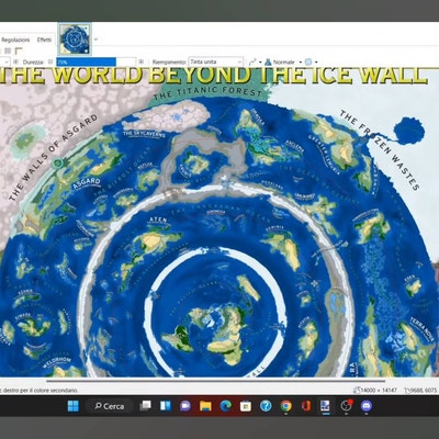 World Beyond the Ice Wall Flat Earth Map High Resolution Digital ...