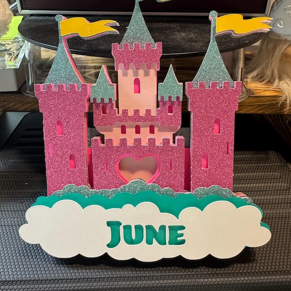 Pink Princess Castle SVG | Layered Princess Castle Cutting File - Etsy