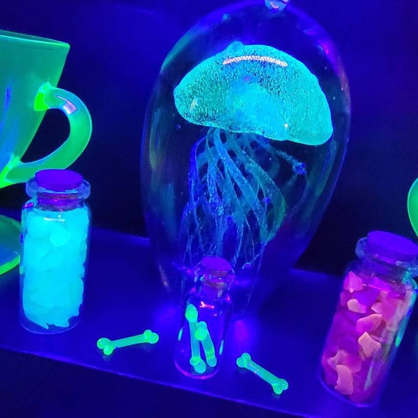 Uranium Glass Rod in a Bottle - Etsy