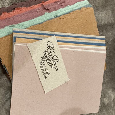 10 Assorted Sheets of Handmade Recycled Paper, Eco Friendly, Textured ...