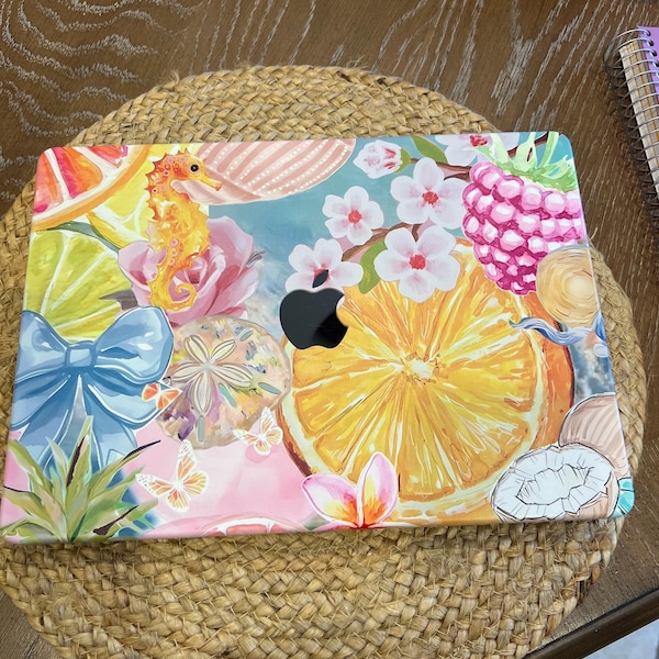 Cute Vibrant Pattern Aesthetic Scrapbook iPad Case for iPad Pro 13 12 ...