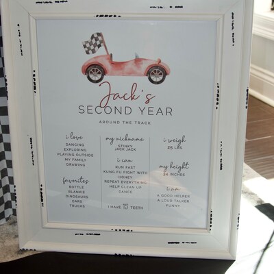 Two Fast Milestone Poster, Second Year Sign, Growing 2 Fast Editable ...