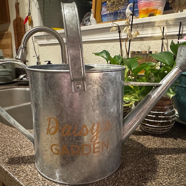 Personalized Galvanized Watering Can – Custom Metal Garden Watering Can ...