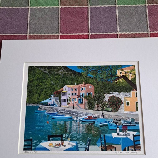Skiathos Taverna Sklithri 3 A3 Giclee Museum/exhibition Quality Limited ...