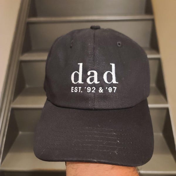 Custom Embroidered Hat, Grandpa Cap With Date, Dad Hat, Vintage ...