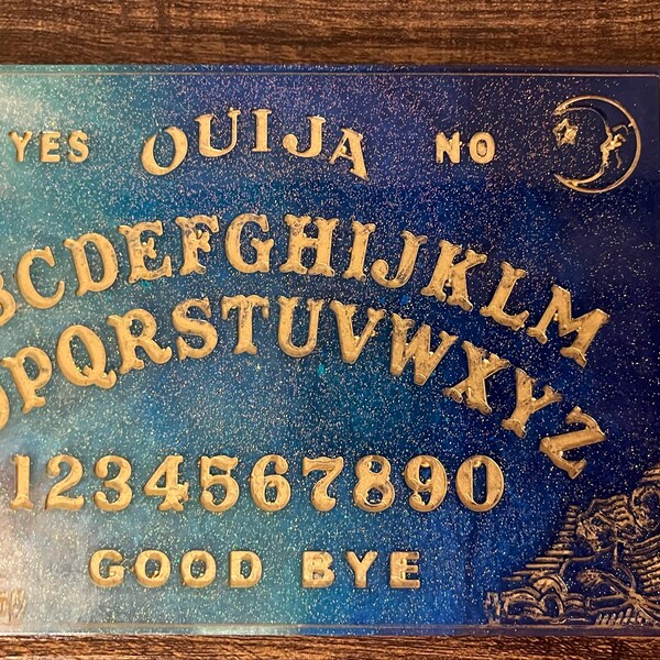 Ghostly Shimmer & Black Handmade Talking Spirit Board W/ Planchette ...