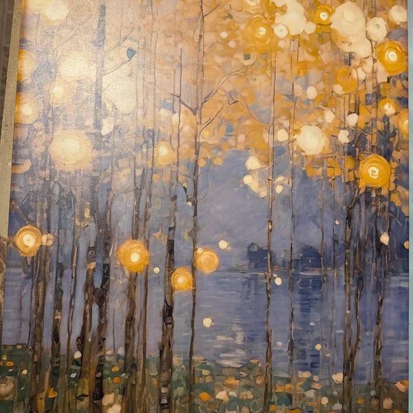 Gustav Klimt Trees and Sun Lights Art Canvas Print,gustav Klimt Art ...