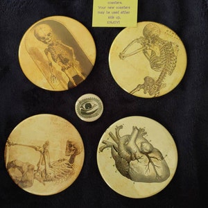 Stained Glass Church Windows Coaster Set, Tableware, Barware, Cork ...