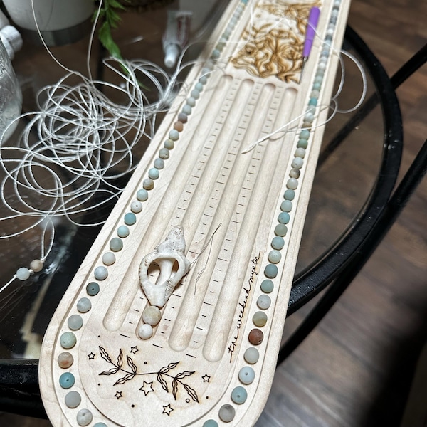 Solid Wood Moon Phase Mala Design Board - Counts 108 Beads for You! - Etsy