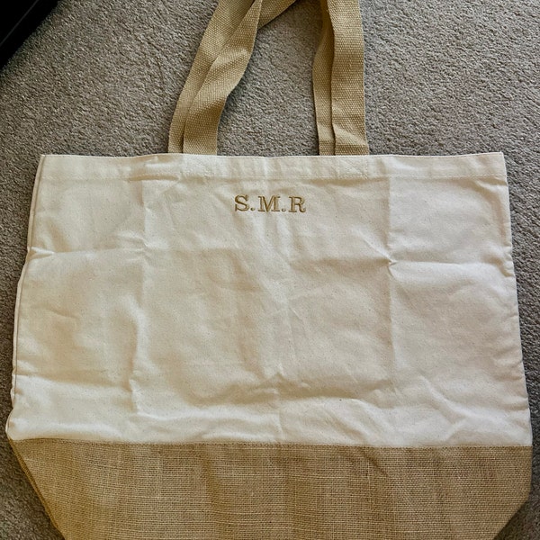 Personalised Tote Bag | Large Shopper Bag | Jute Bag | Custom ...