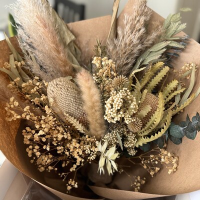 Bridal Bouquet Nightfall Wedding Bouquet Boho Dried Flower Bouquet ...
