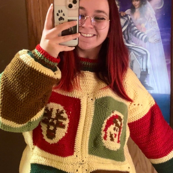 Crochet Christmas Sugar Cookie Sweater PATTERN - Etsy