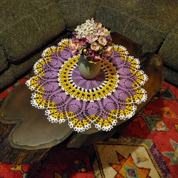Crochet Doily - Square Doilies - Pink - Home Decor - Pink Crochet ...