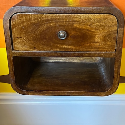 Bedside Table With Shelves Curved Bedside Table Unique Modern Farmhouse ...