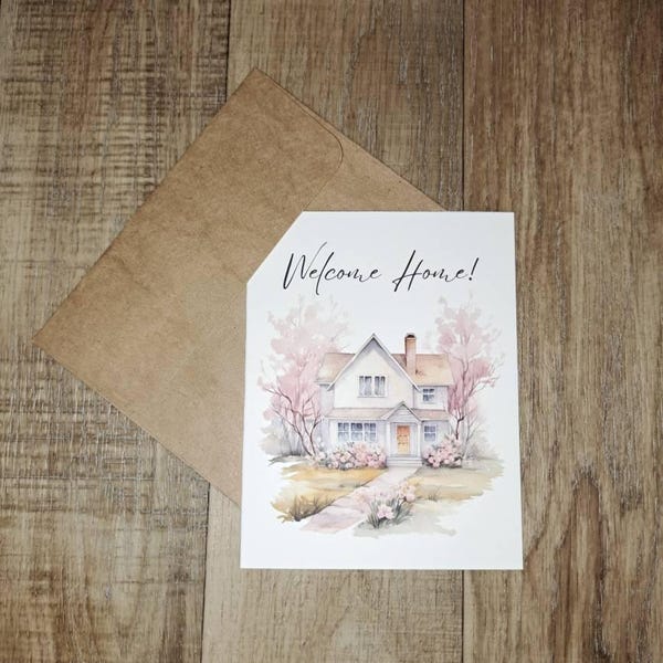 Welcome Home Card, Housewarming Greeting Card, Greeting Cards With ...