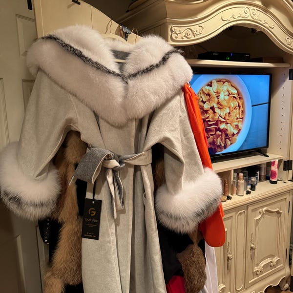 Exclusive Natural Silver Fox Fur Woman Bomber Jacket Real Fox Fur ...