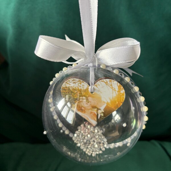 Personalised Memorial Christmas Bauble / Keepsake 'no Longer by Our ...