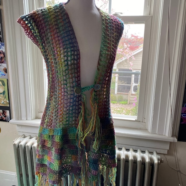 Fringe Vest Crochet Pattern: Easy Boho Hippie Style (PDF Pattern) - Etsy