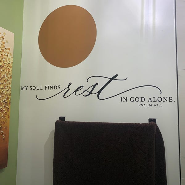 My Soul Finds Rest in God Alone Bedroom Wall Decor Christian Wall Decal ...
