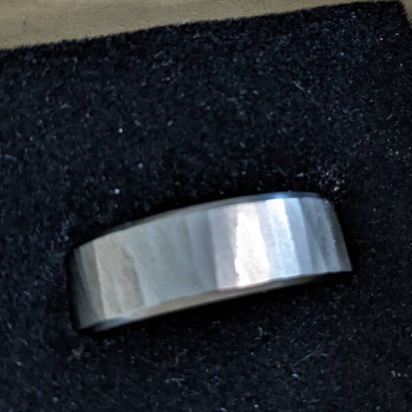 Tree Bark Titanium Ring With Our Signature "white Ash Tree" Texture ...