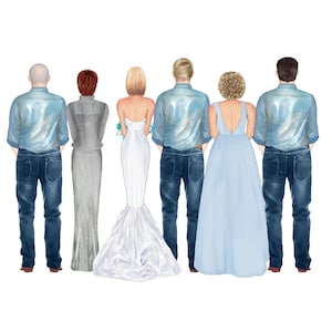 Father of the Bride Illustration Wedding Parent Print | Etsy