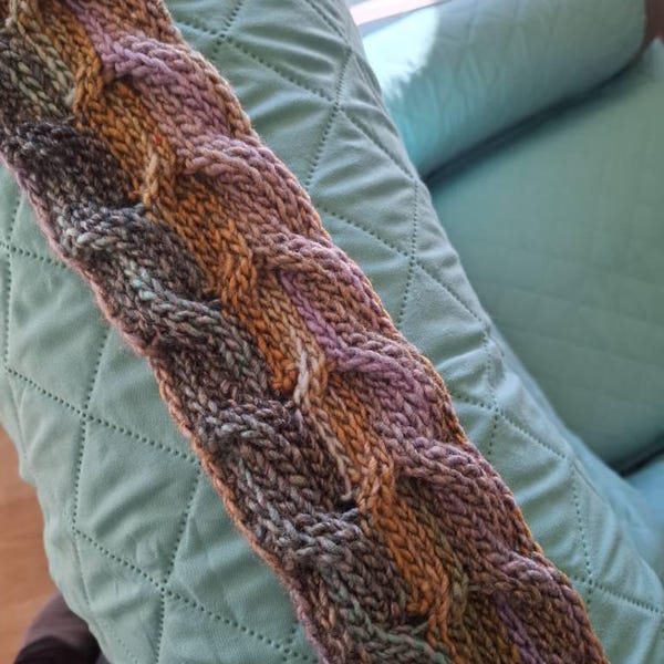 CROCHET PATTERN- MIRRORED Knit-look Cabled Stitchery for Any ...