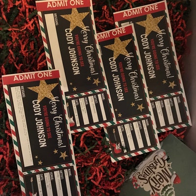 Christmas Concert Ticket Gift Editable Concert Ticket Printable ...