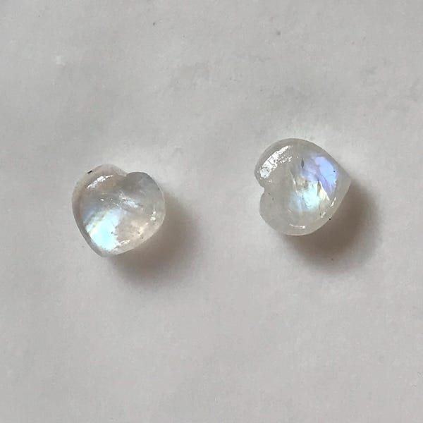 AAA+ Quality 100% Natural Rainbow Moonstone Faceted Rondelle Beads, 4” Inch Strand, Flashy ...