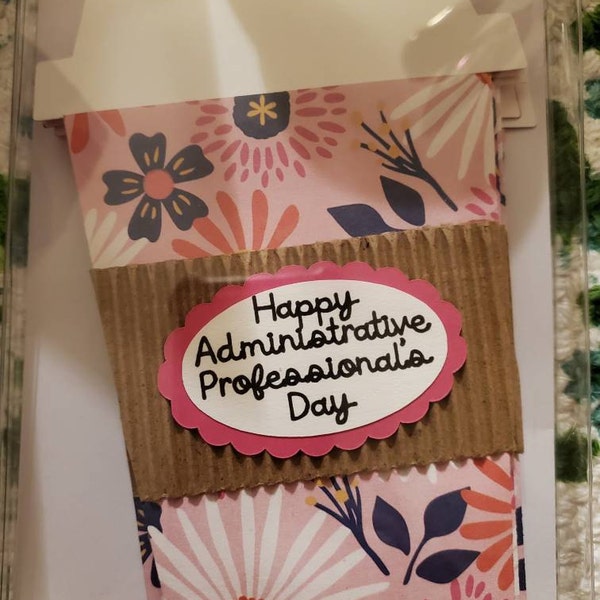 Coffee Cup Gift Card Holder, Admin Professional Day Gift ...