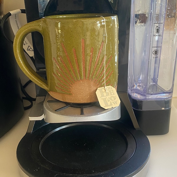 Solstice Mug Handmade Pottery Mug in Olive Green Speckle - Etsy