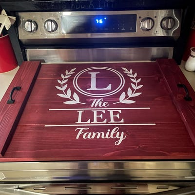 Custom Stove Cover for Gas or Electric Stoves Noodle Board Kitchen ...