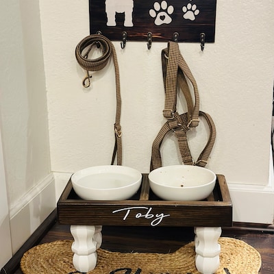 Large Modern Dog Food Stand Elevated Dog Feeder Dog Feeding Table ...