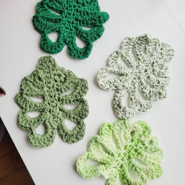 Monstera Leaf Coaster Set CROCHET PATTERN - Etsy