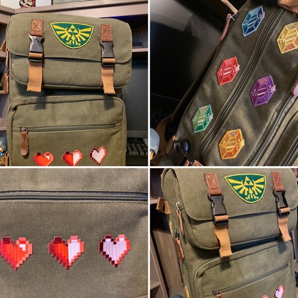 Gem Glitter Embroidered Patches | Glittery Video Game Crystal Patches ...