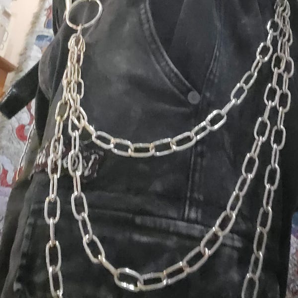 Triple Wallet Chain With O Ring, Belt Chain, 90's Trouser Chain ...