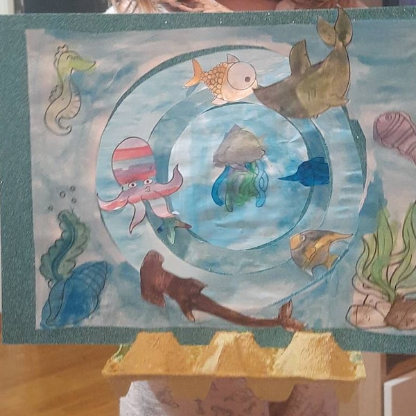 Easy Ocean Diorama Craft Project for Kids | Rainy Day Activity | Ocean ...