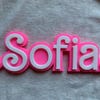 Custom Pink Name Sign: 3D Printed Bedroom Decor - Etsy