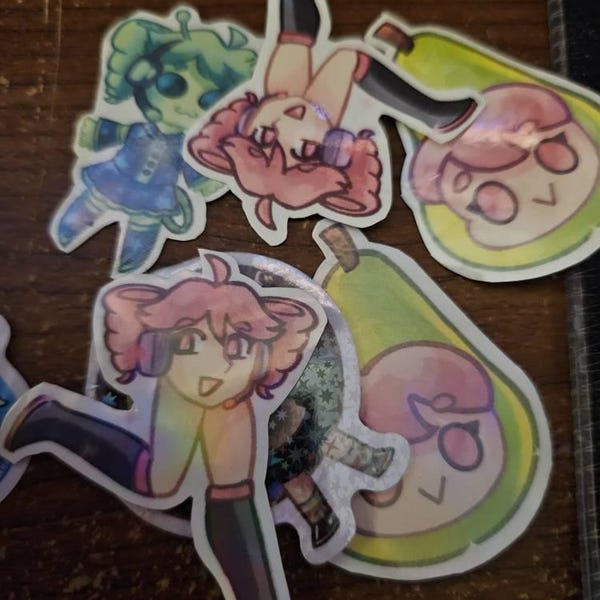 Silly Teto Holographic Stickers | Synthv/utau (2 In.) - Etsy