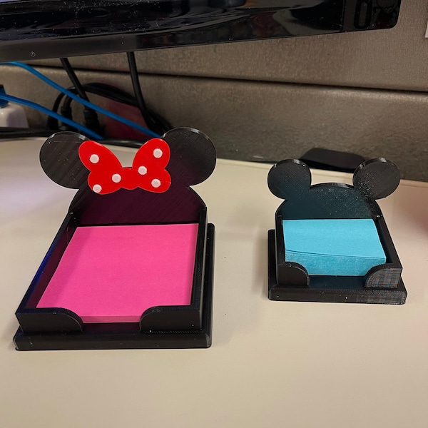 Minnie Mouse 3D Printed Disney Sticky Note Holder for Desk, Work ...