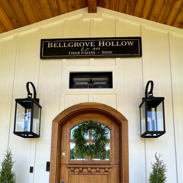 Custom Ranch Est Date City State Sign - Rustic Hand Made Distressed ...