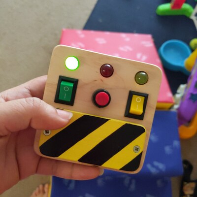 Travel Busy Board for Toddler LED Light Toy Personalized Sensory Board ...