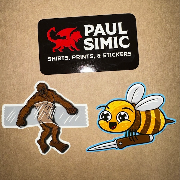 Killer Bee Sticker | Waterproof Cute Bee Sticker for Laptop & Water ...