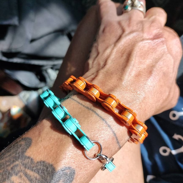 Colored Bicycle Chain Bike Chain Bracelet- Unisex - Etsy