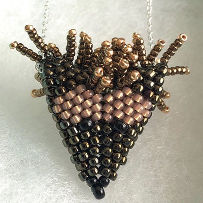 Hedgehog Critter Bead, 3D Peyote Beaded Bead, Geometric Beading Pattern ...