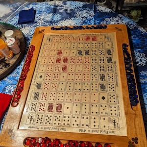 Engraved and Painted Sequence Game Board - Etsy