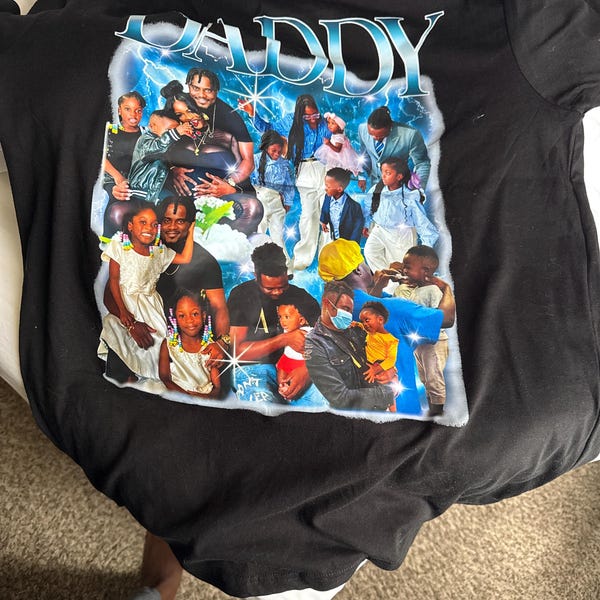 Custom Photo Daddy Shirt, Custom Bootleg Rap Daddy Tee, Dad Shirt With ...