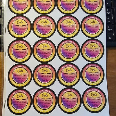 Uber Eats Delivery Stickers for Gig Workers. Custom Personalized Uber ...