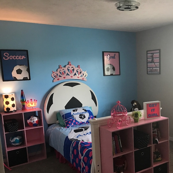 Girl Sports Decor, Soccer Wall Art, Teen Art, Girl Nursery, Sports Room ...